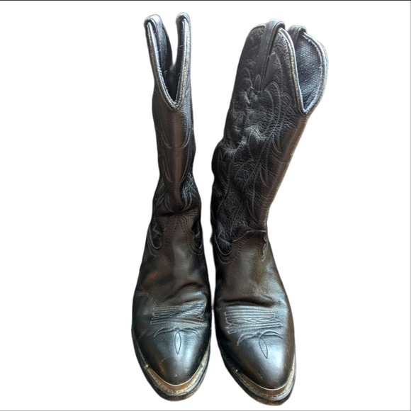 Durango | Shoes | Durango Black Leather Western Comfy Rugged Cowboy ...